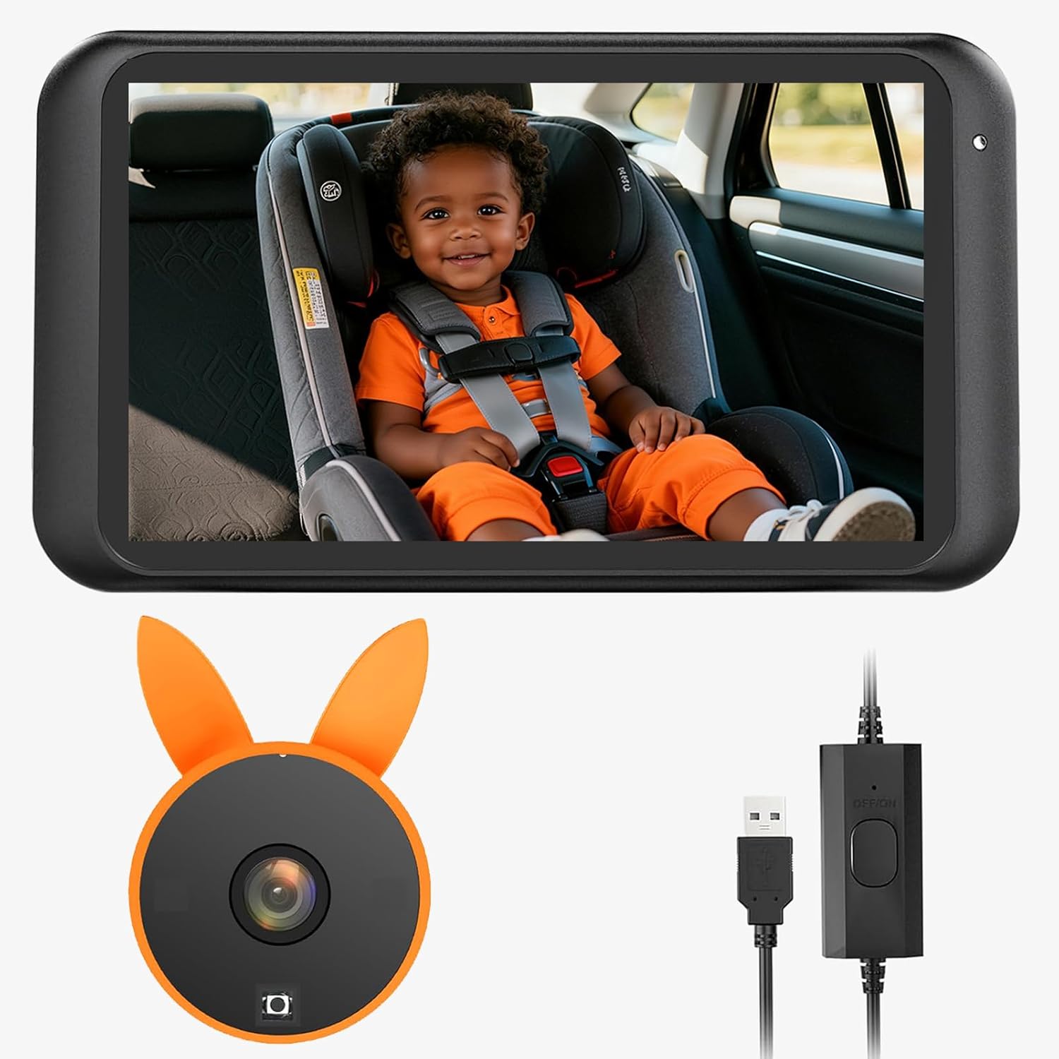 USB Baby Car Camera – 4.5" HD Mirror Display – BabyCozy